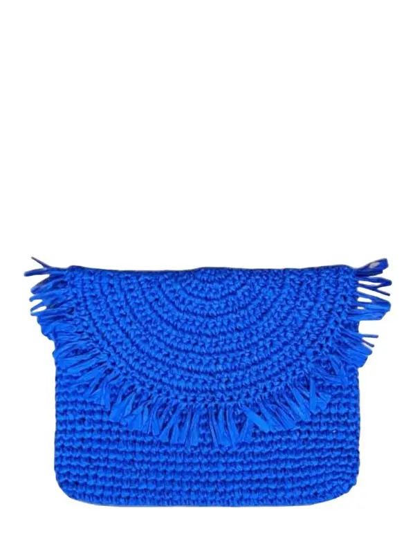 SPRINGMOONATELIER Handmade Raffia Mini Bag - Blue