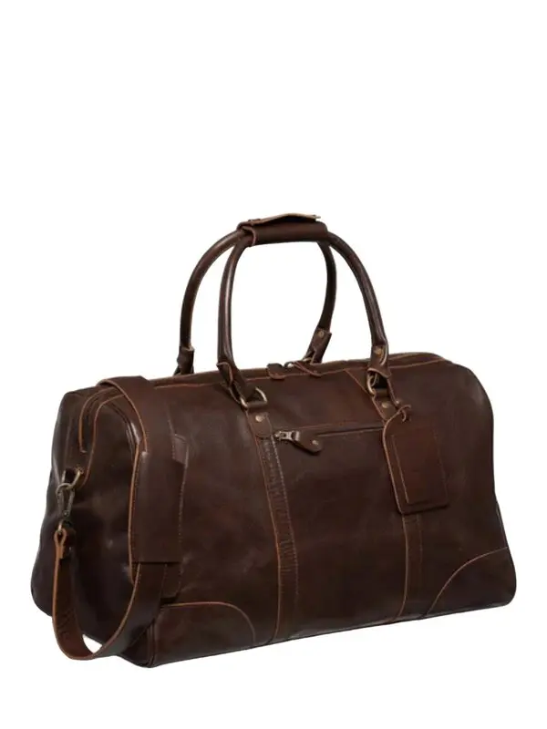 HIDES LEATHER CO. Leather Duffle Bag - Brown