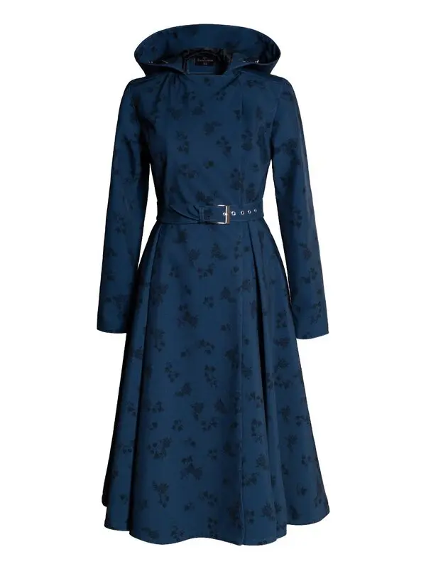 RAINSISTERS Floral Print Coat - Blue/black
