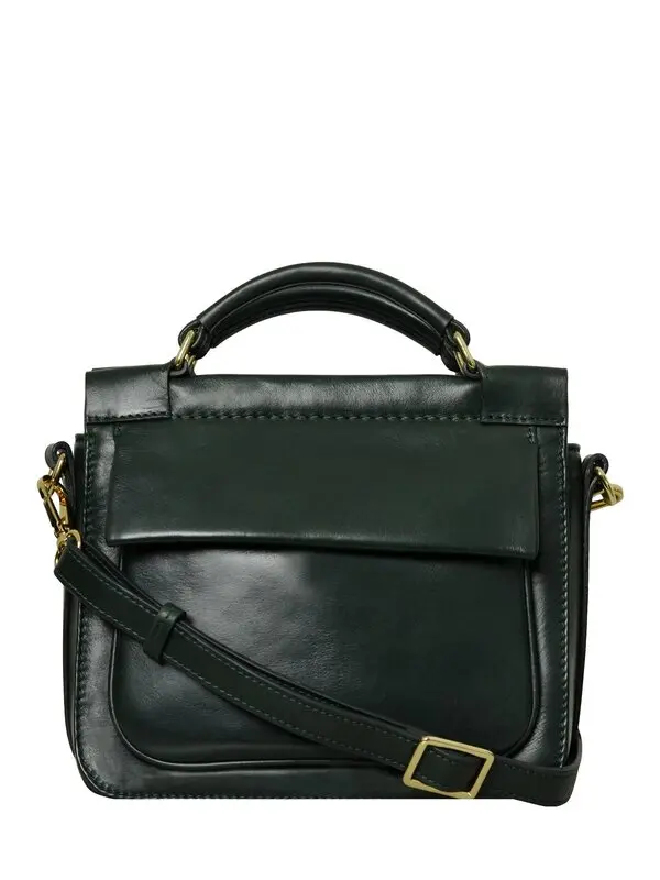 BELSAC Kathleen Leather Crossbody/handbag - Green