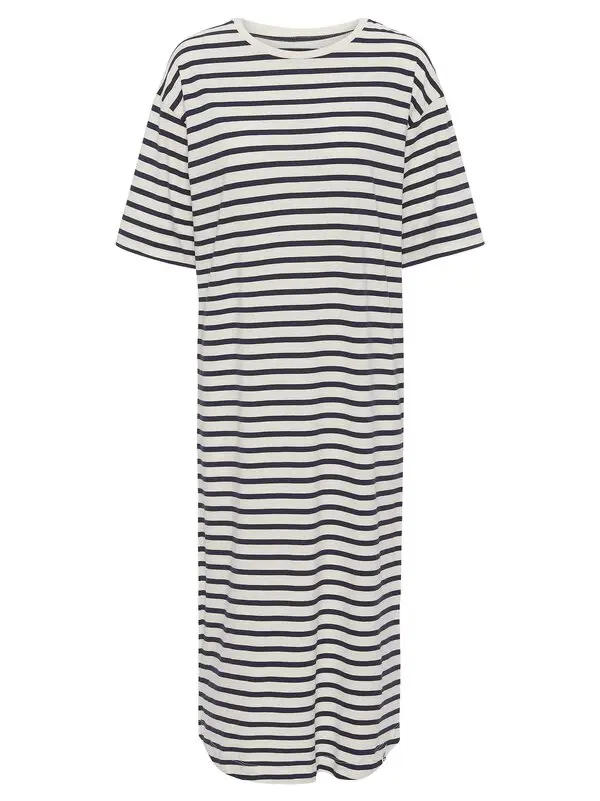 GROBUND Striped T-shirt Dress - Blue