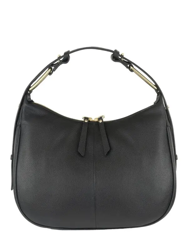 APATCHY LONDON The Charlie Leather Shoulder Bag - Black