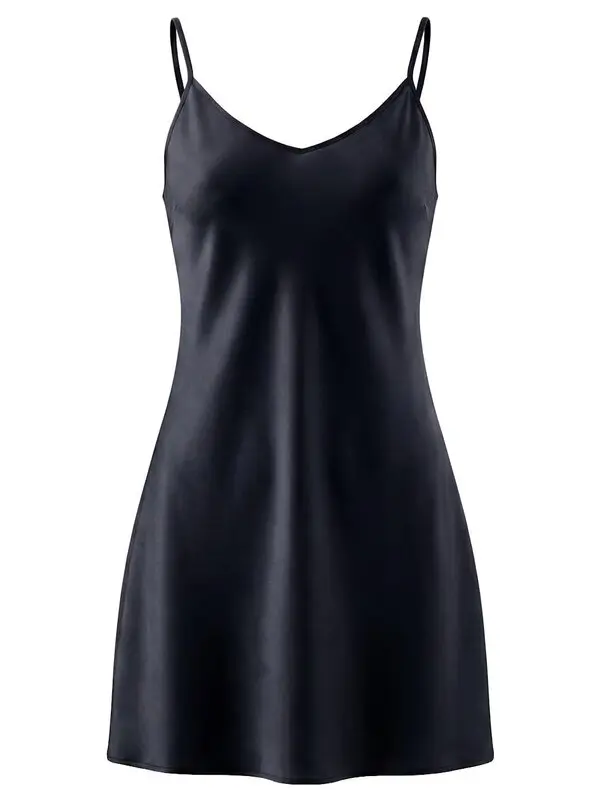 VIMISSIA Mini Silk Slip Dress - Black
