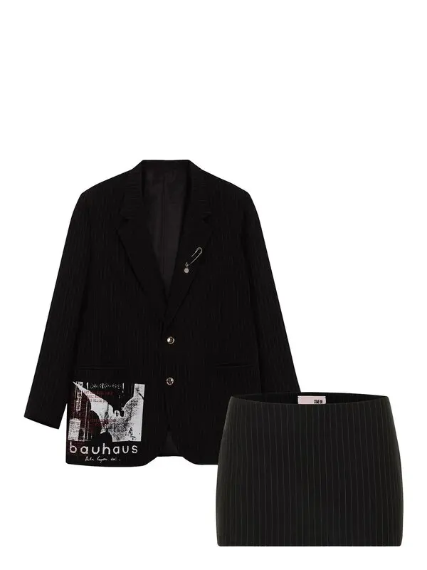 COME ON Bela Lugosi Jacket And Mini Skirt Outfit - Black