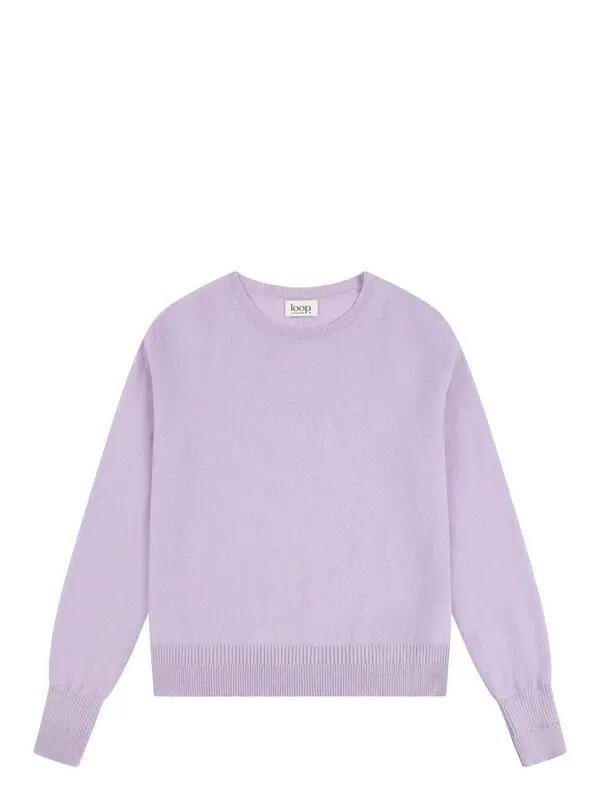 LOOP CASHMERE Cashmere Crew Neck Sweater - Purple