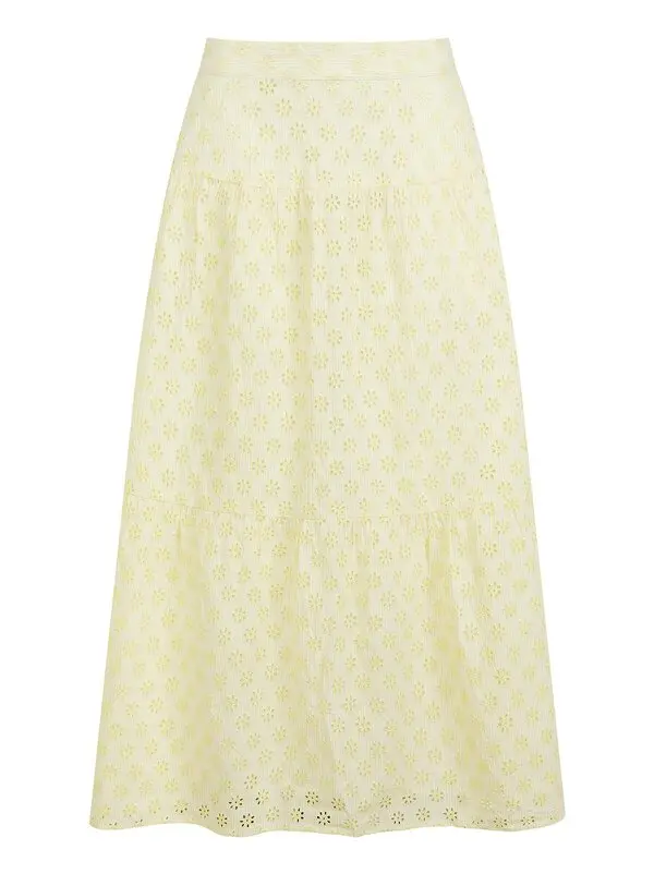 NOOKI DESIGN Marisol Tiered Skirt - Yellow