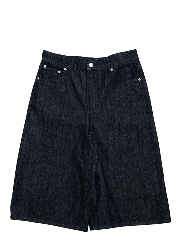 MUTE BY JL Wide-leg Denim Culottes - Blue