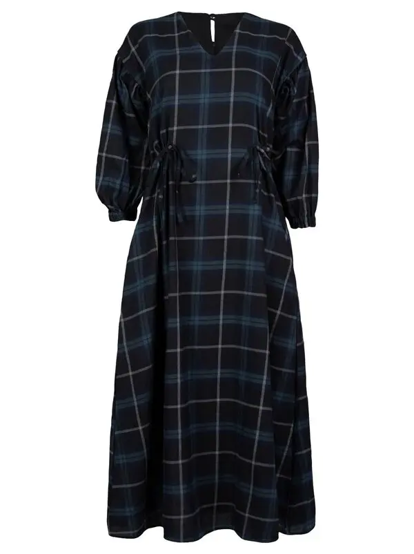 NUMBAT Klara Tartan Dress - Blue/black/grey