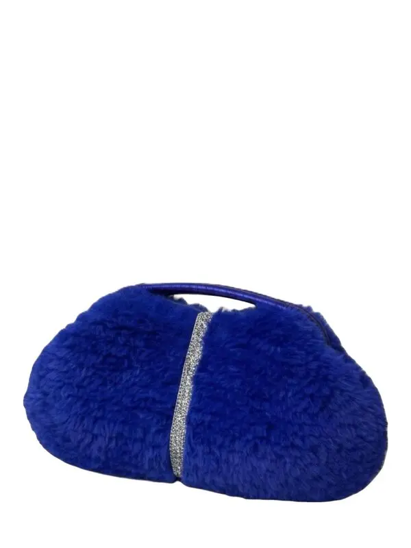 SPRINGMOONATELIER Handmade Plush Clutch Bag - Blue
