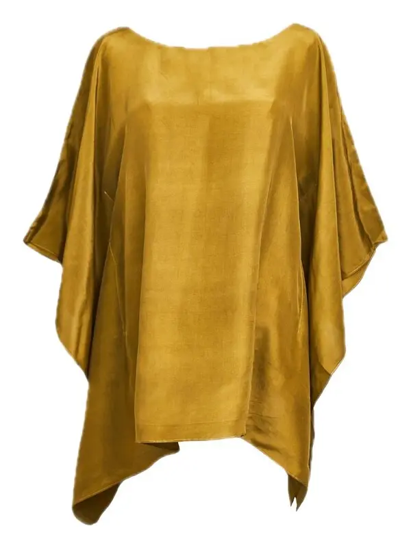 SANIYA KHAN Silk Caftan Top - Gold