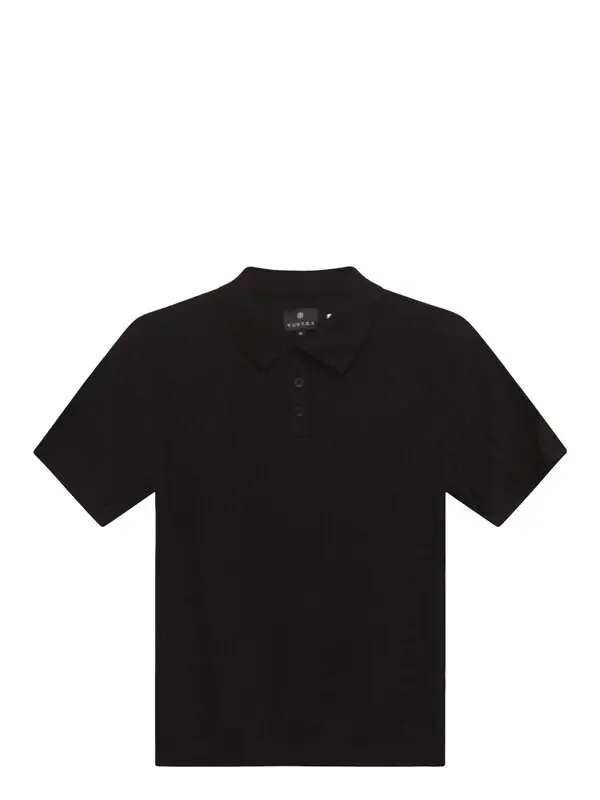 VUSTRA Midnight Luxe Knit Polo - Black