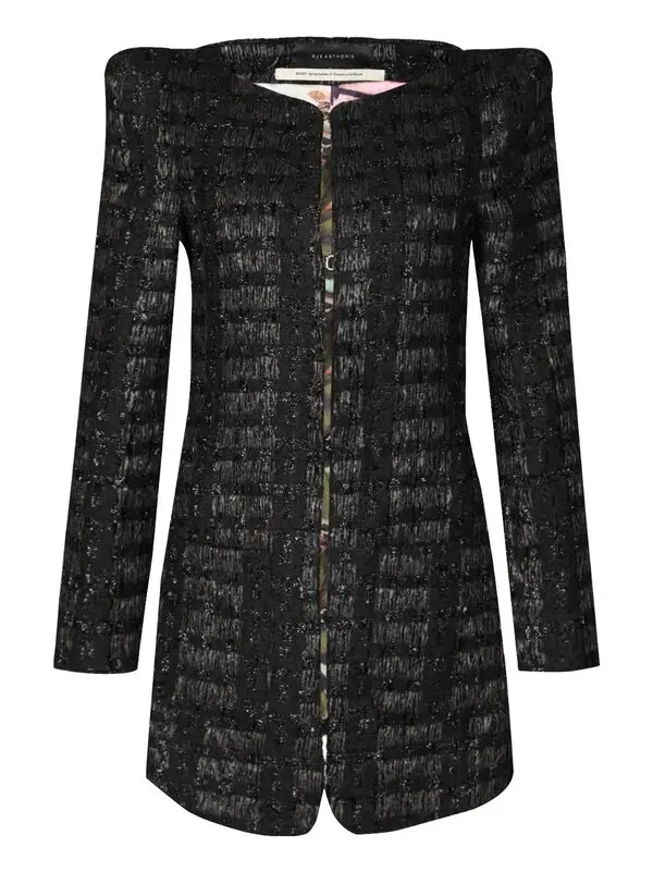RUE AGTHONIS Tweed Jacket - Black