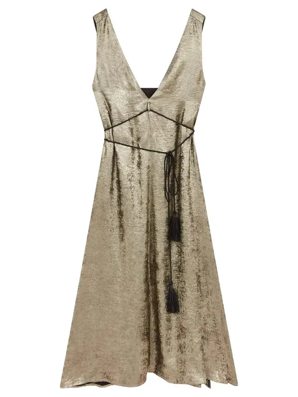 LITTLE LIES Ramble On Midi Dress - Gold