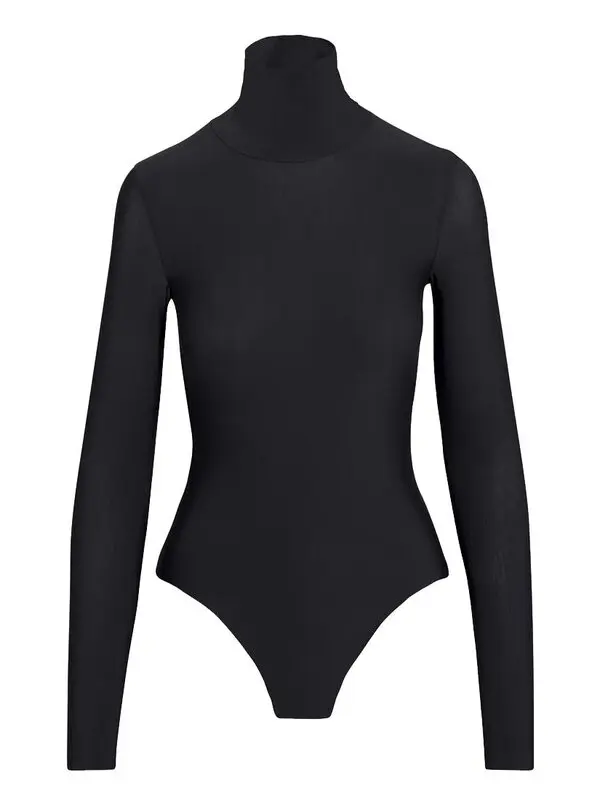 Commando Butter Turtleneck Bodysuit - Black