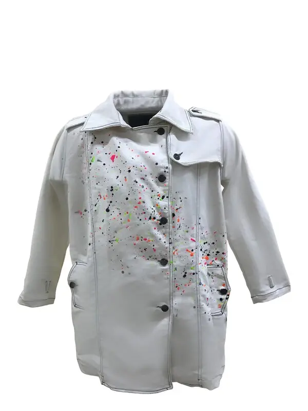 ZASTASTUDIO Oversized Raw Denim Jacket - White