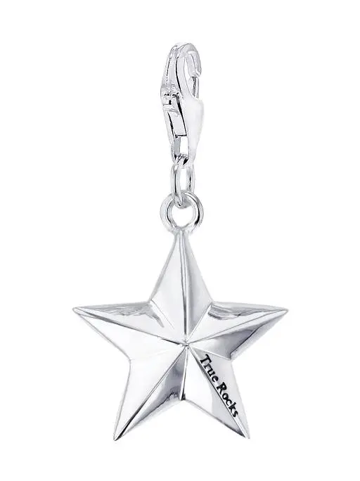 TRUE ROCKS Sterling Mini Star Charm - Silver