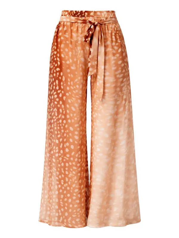 CHIARELLA Fanny Tulle Palazzo Trousers - Orange