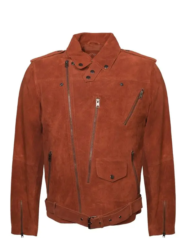 ZASTASTUDIO Empress Suede Leather Jacket - Brown