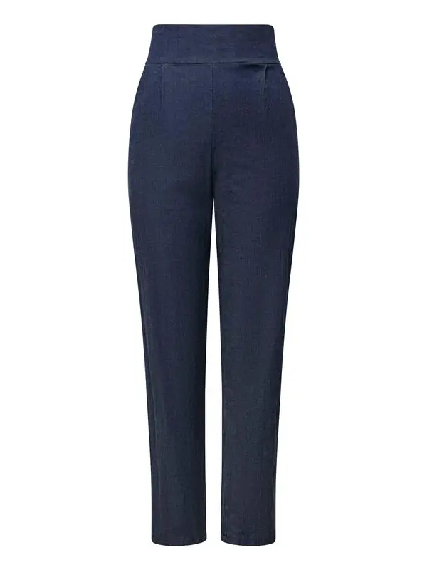 JAMES LAKELAND Denim Slim Fit Pin Tuck Jeans - Blue
