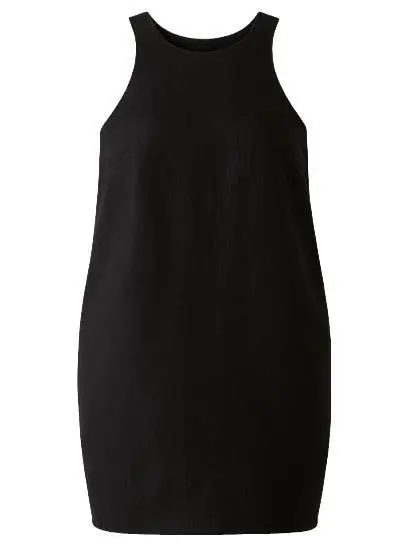 CONQUISTA Sleeveless Sack Dress - Black