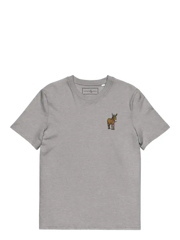 ANCHOR & CREW Smart Ass Embroidered T-shirt - Grey