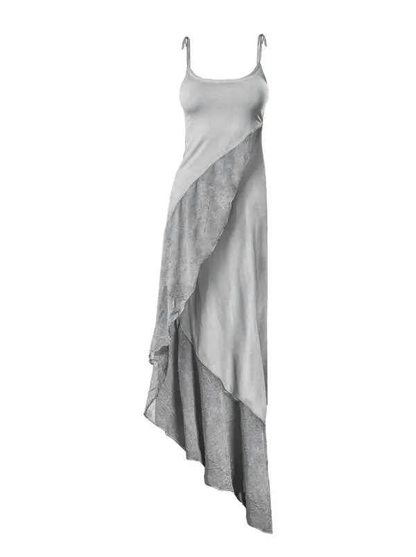 ZHENABIA Aria Asymmetrical Blouse - Grey