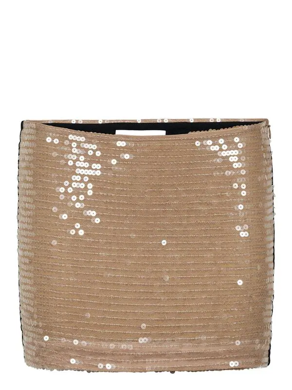 EGYPTIAN BLUE Sequin Mini Skirt - Black