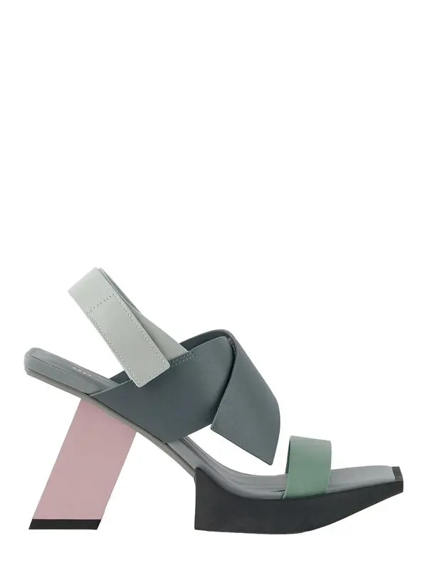 United Nude Construct Hi Sandal - Grey/pink