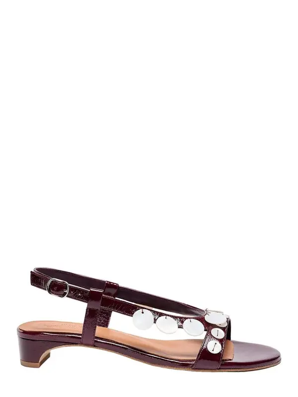 NAGUISA Roses Sandal With Mother-of-pearl Detailing - Purple