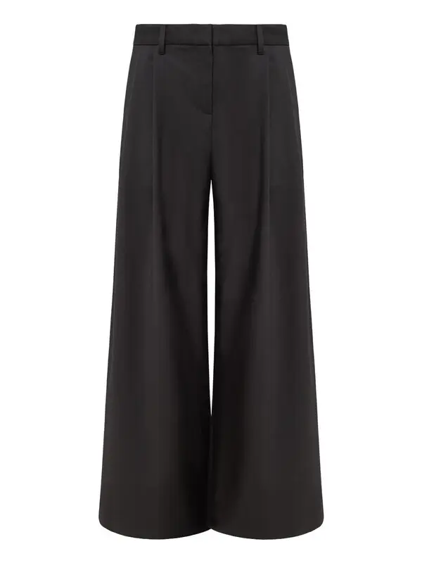 MANDRAGORA Straight Leg High-waisted Trousers - Black