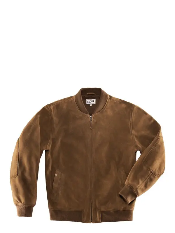 &SONS TRADING CO Buck Ridge Suede Bomber - Brown
