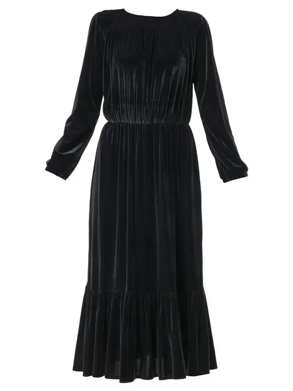 METAMORPHOZA Long Velvet Dress - Black