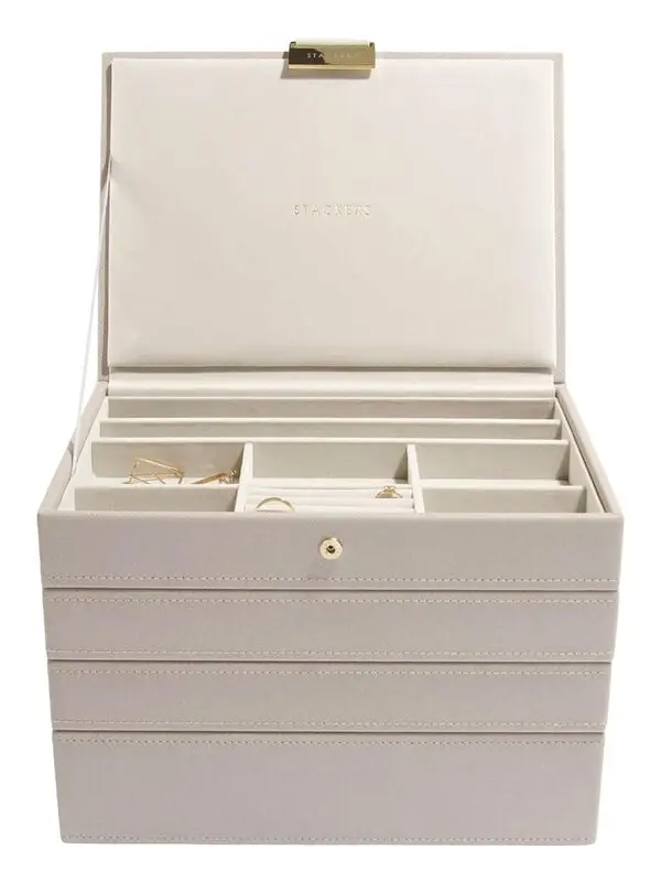 STACKERS Classic Jewelry Box Set Of Four - Black