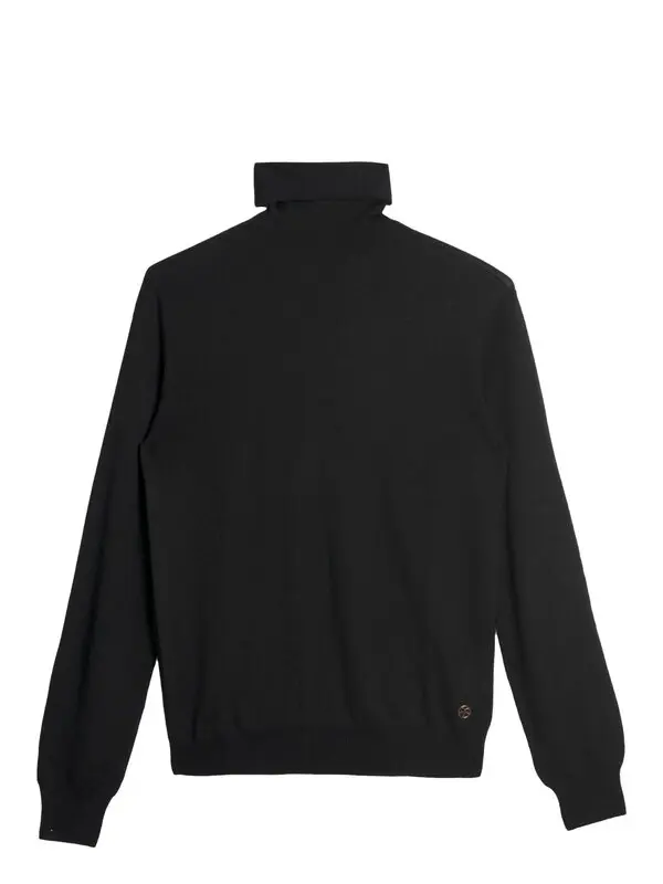 BEL CASHMERE Annie Silk And Cashmere Turtleneck Sweater - Black
