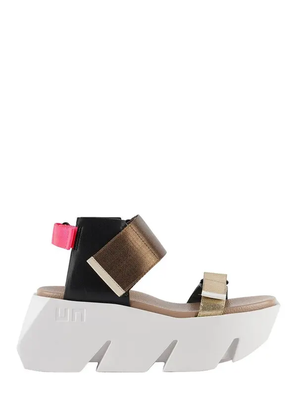 United Nude Flatform Sandals - White/black