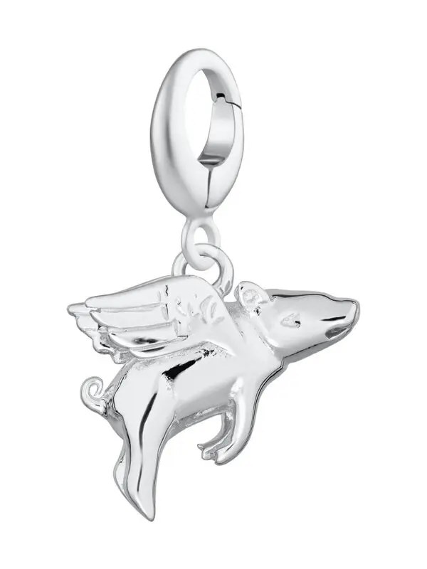 LILY CHARMED Sterling Flying Pig Charm - Silver