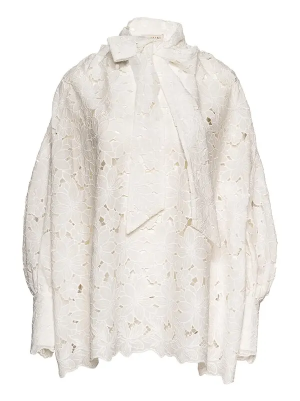 VASILIKI ATELIER Raya Lace Top - White