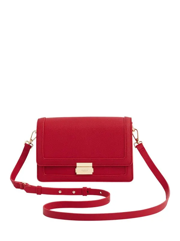 FABLE ENGLAND Kate Foldover Bag - Red