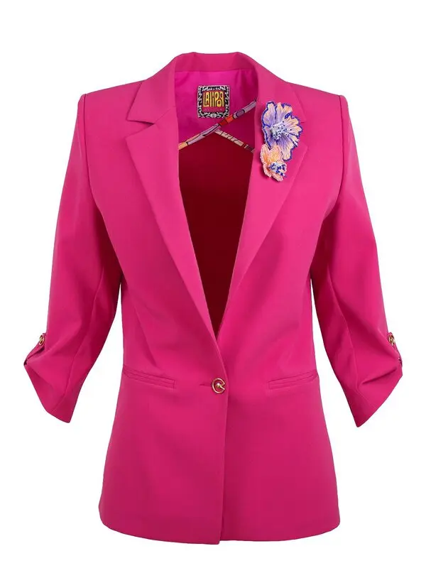 LALIPOP DESIGN Tailored Unlined Blazer Jacket - Pink