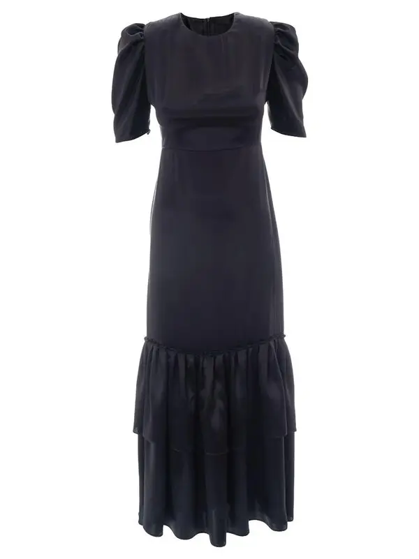 SOFIA TSERETELI Lady Sofia Silk Dress - Black