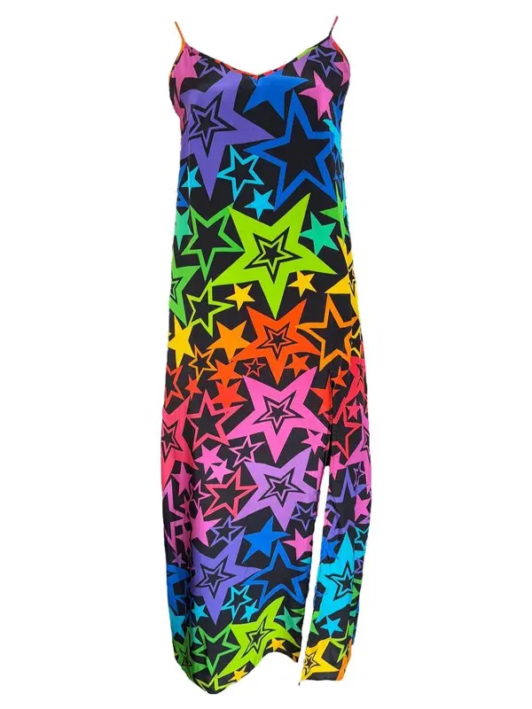 ANY OLD IRON Printed Maxi Dress - Black/red