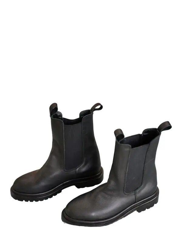 Pink Haley Jordyn Chelsea Leather Boots - Black
