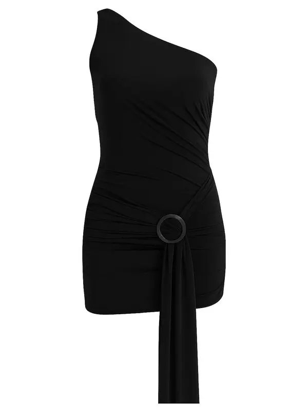 GROWNY Andela One-shoulder Mini Dress - Black