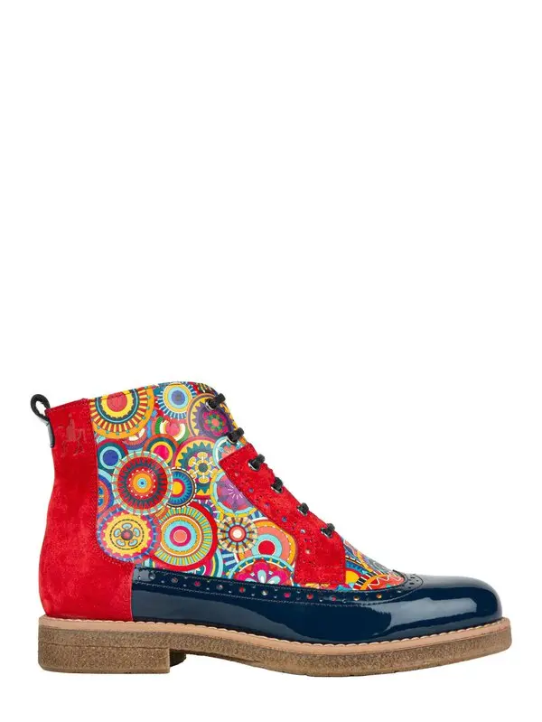 EMBASSY LONDON USA Signature Ankle Boot - Blue/red