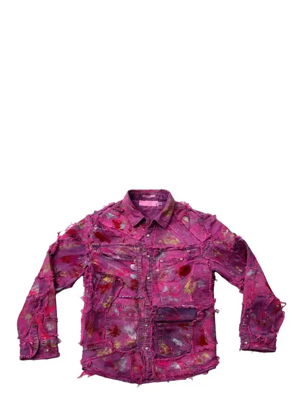 ZASTASTUDIO Upcycled Denim Jacket - Pink