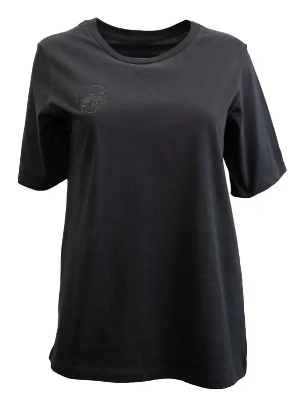 GALLERIADELE Short-sleeve T-shirt With Skull Embroidery - Black