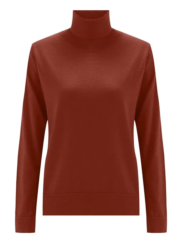PERALUNA Vanessa Slit Detailed Asymmetric Pullover - Brown