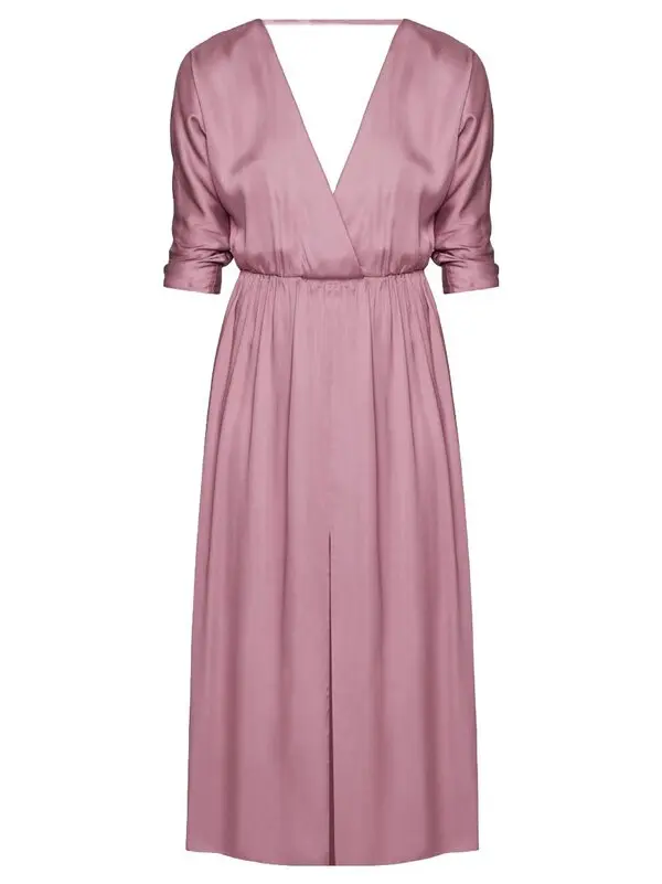 UNDRESS Ciara Oversized Kimono Sleeve Midi Dress - Purple
