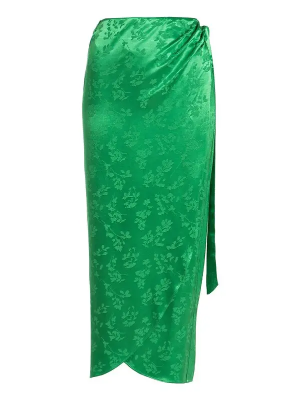 ROSES ARE RED Wrap Skirt - Green
