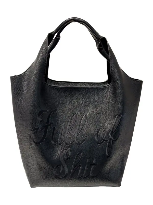 LILLY LOVES Embroidered Shoulder Bag - Black